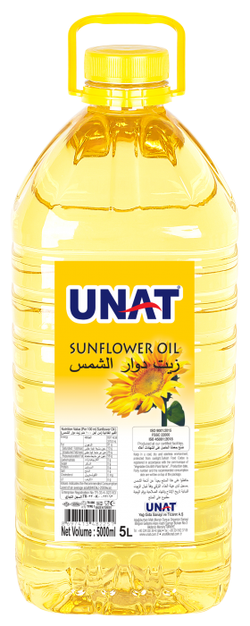5 L Square Pet - Sunflower Oil - Unat Oil and Foods Industrial Company