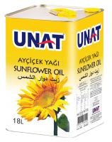 18 L Tin - Sunflower Oil - Unat Oil and Foods Industrial Company